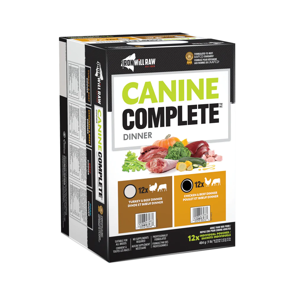 Iron Will Canine Complete Chicken & Beef Complete Dinner 12 lbs | Bones ...