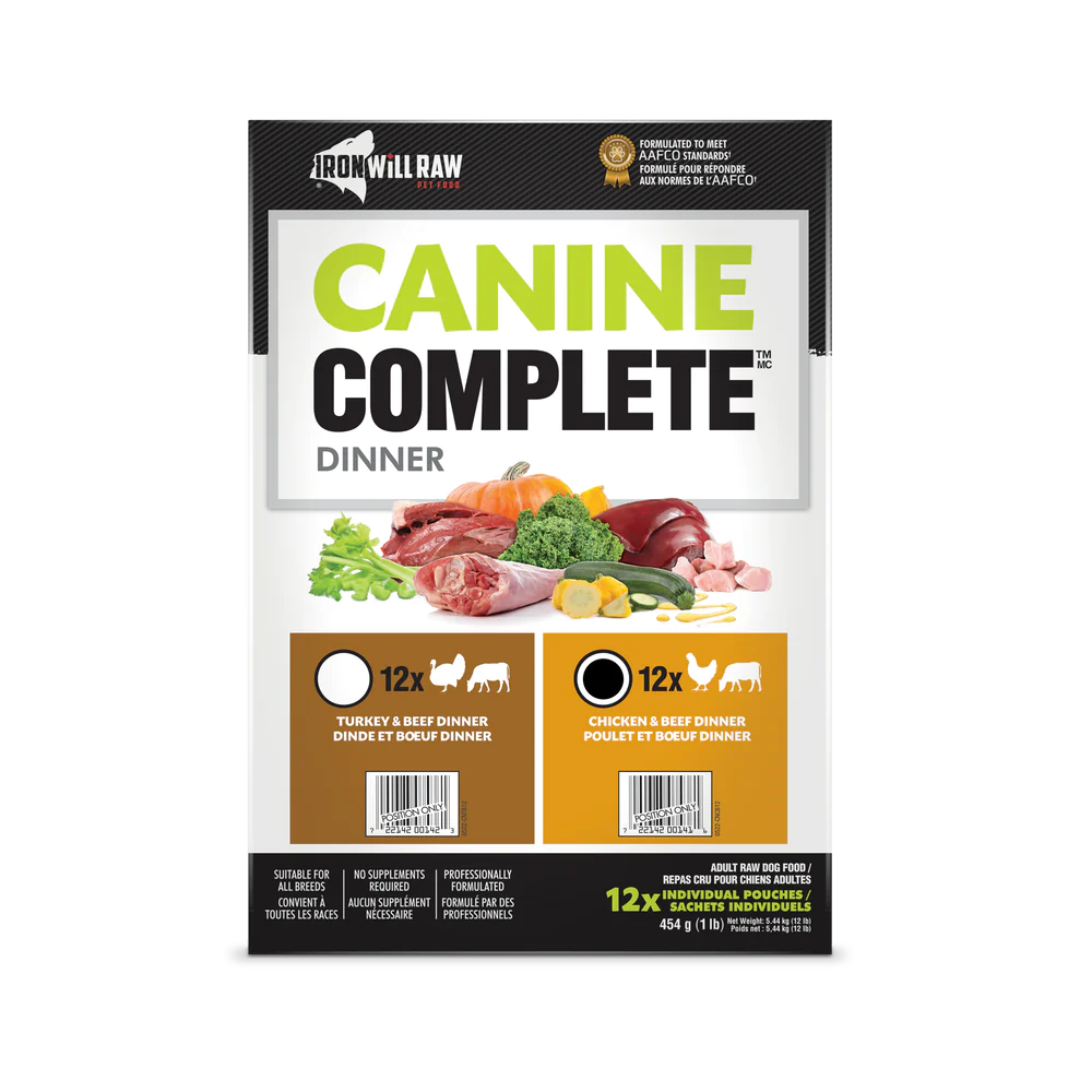 Iron Will Canine Complete Chicken & Beef Complete Dinner 12 lbs | Bones ...